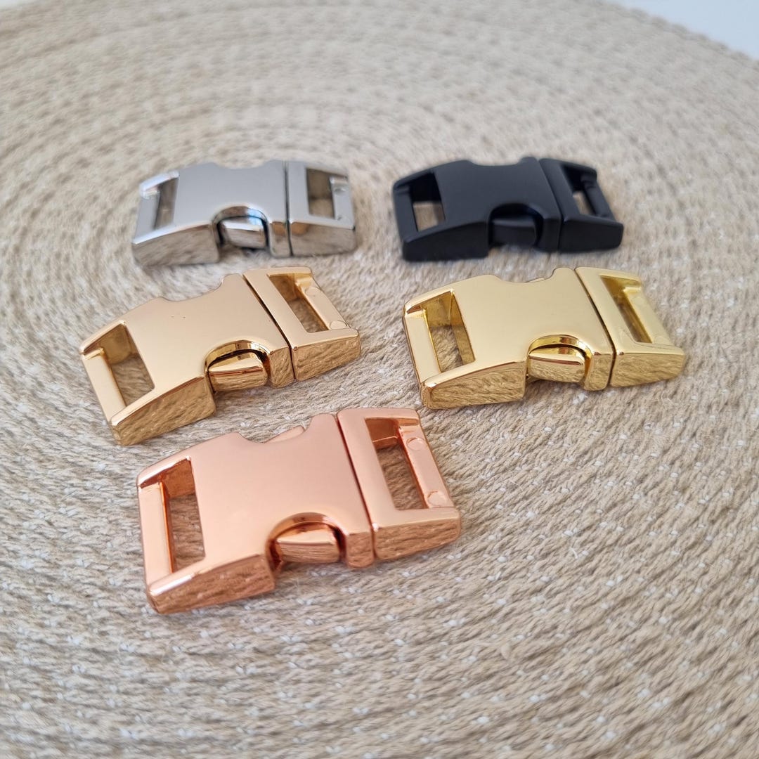 5-PACK Buckles | Dog Collar Hardware | Metal Clips Side Release Clasps ...