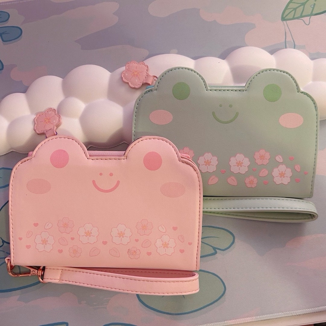 Sakura Frog Wallet Wristlets - Etsy