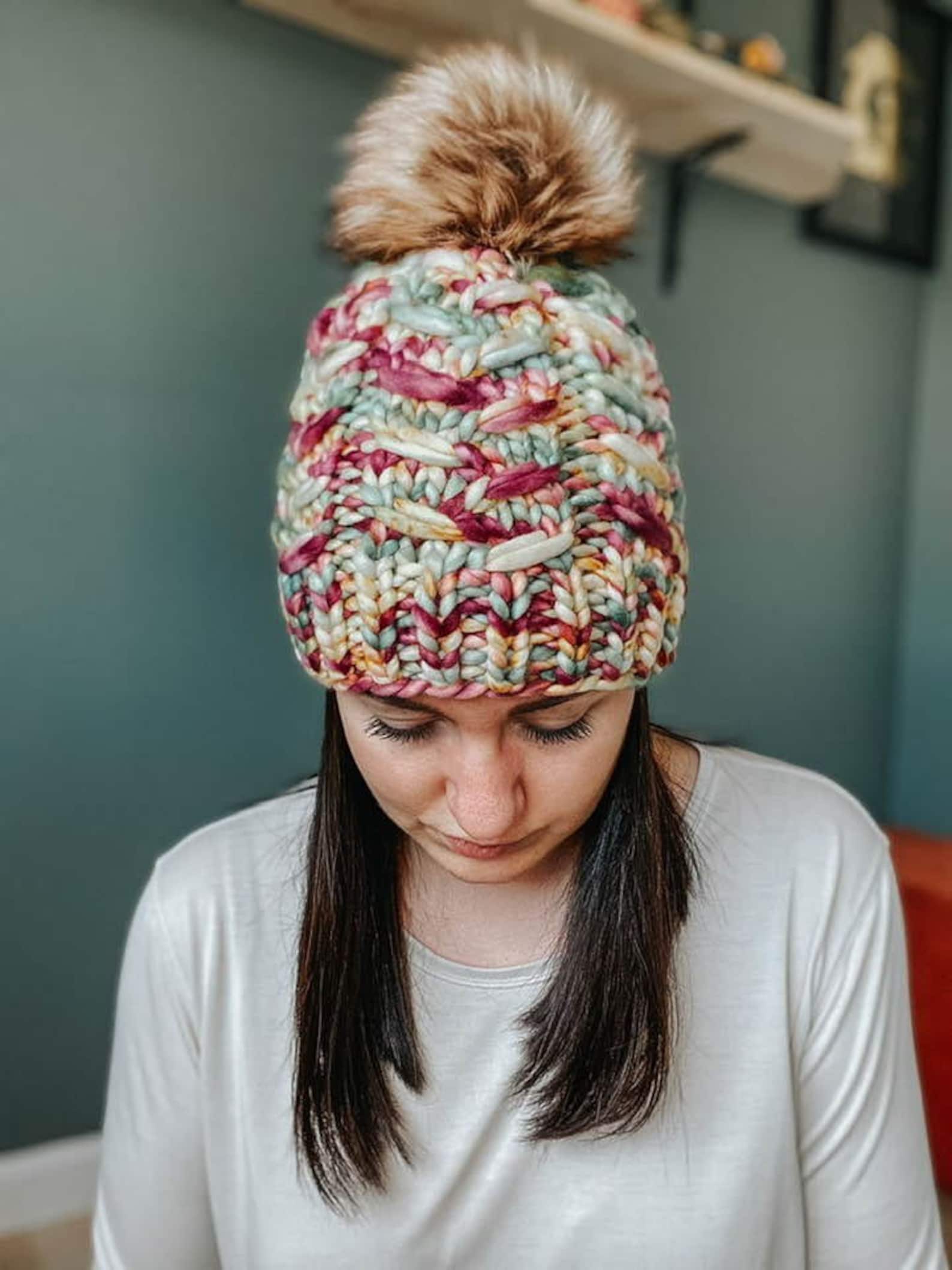 Painted Lady Beanie Knit Pattern - Etsy