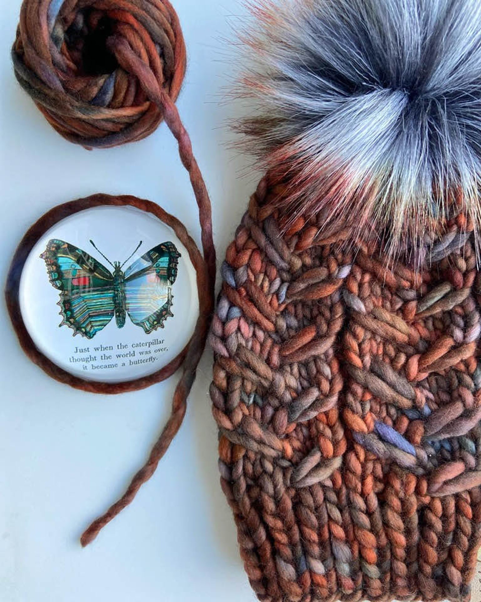 Painted Lady Beanie Knit Pattern - Etsy