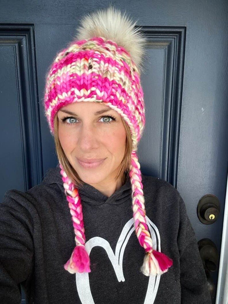 Braided Hearts Bonnet Knit Pattern - Etsy