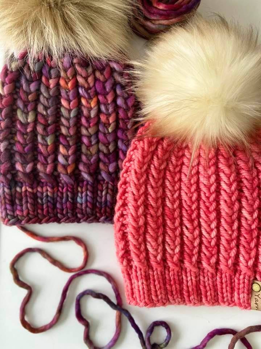 Braided Hearts Beanie Pattern - Etsy