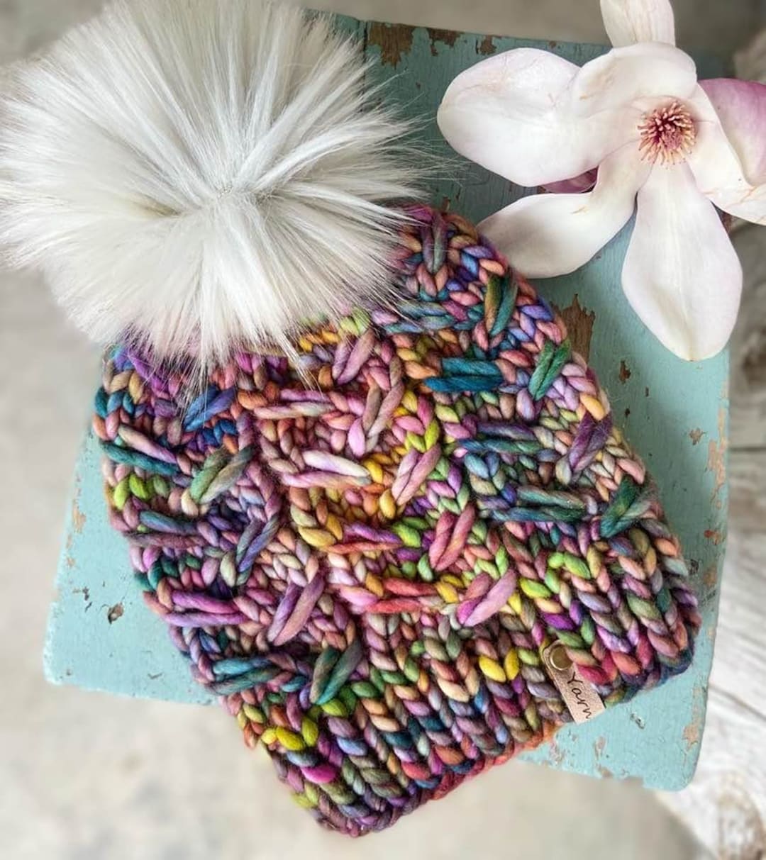 Painted Lady Beanie Knit Pattern - Etsy