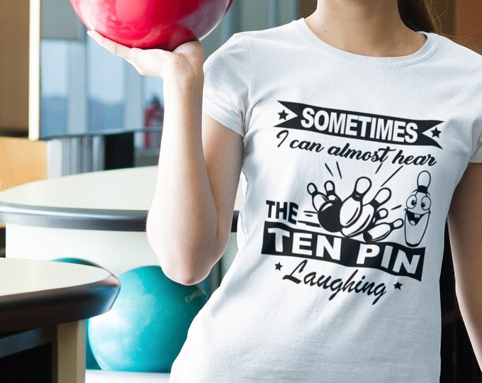 10 Pin Laughing Bowling Shirt SVG T-shirt Cricut Silhouette Funny - Etsy