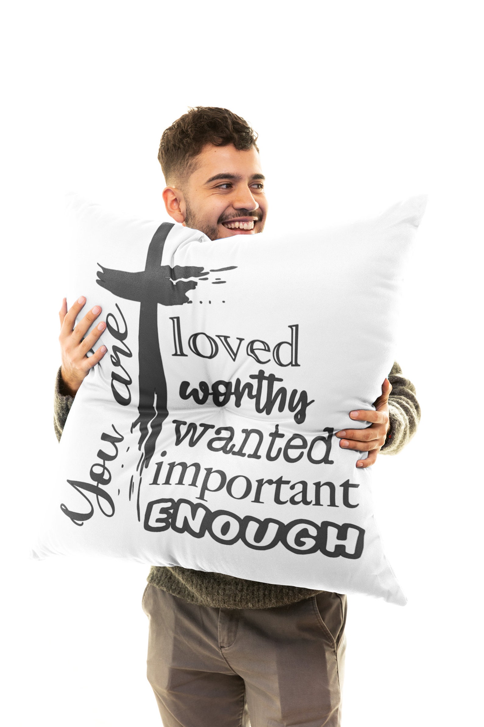 You Are Worthy Christian Cross Quote SVG Cricut Silhouette Cut File ...