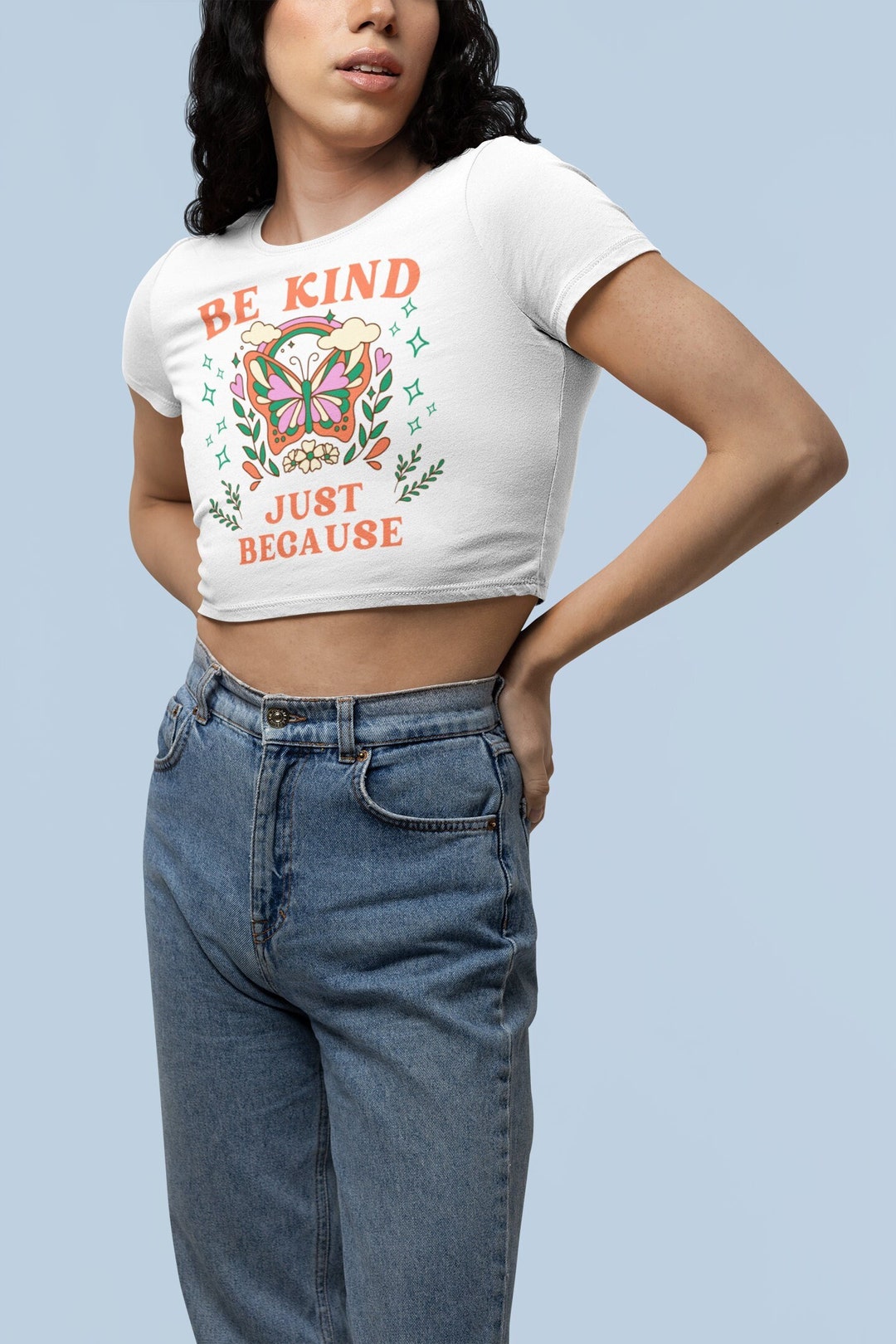 Be Kind Just Because, Butterfly, Floral. Full Color, Sublimation, Dtf ...
