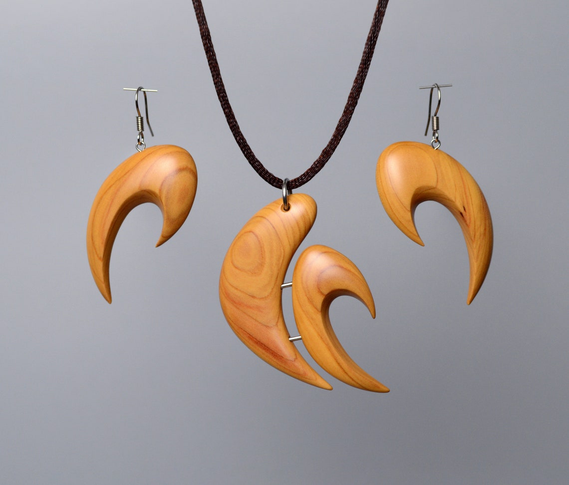 Contemporary Minimalist Jewelry Pendant and Earrings Jewelry - Etsy Canada