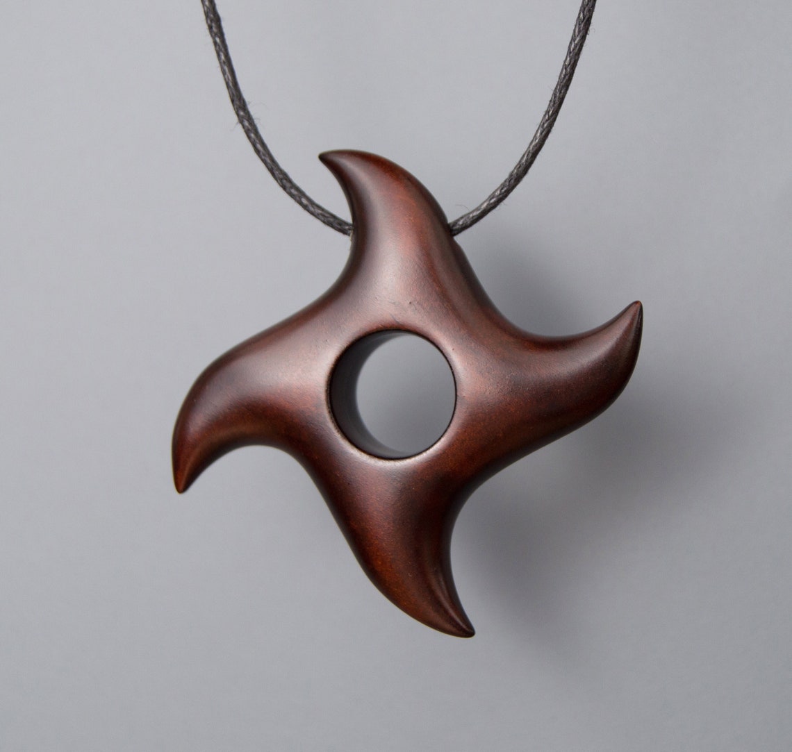 Men's Modern Jewelry Pendant Necklace Dark Galaxy Minimalist Wood ...