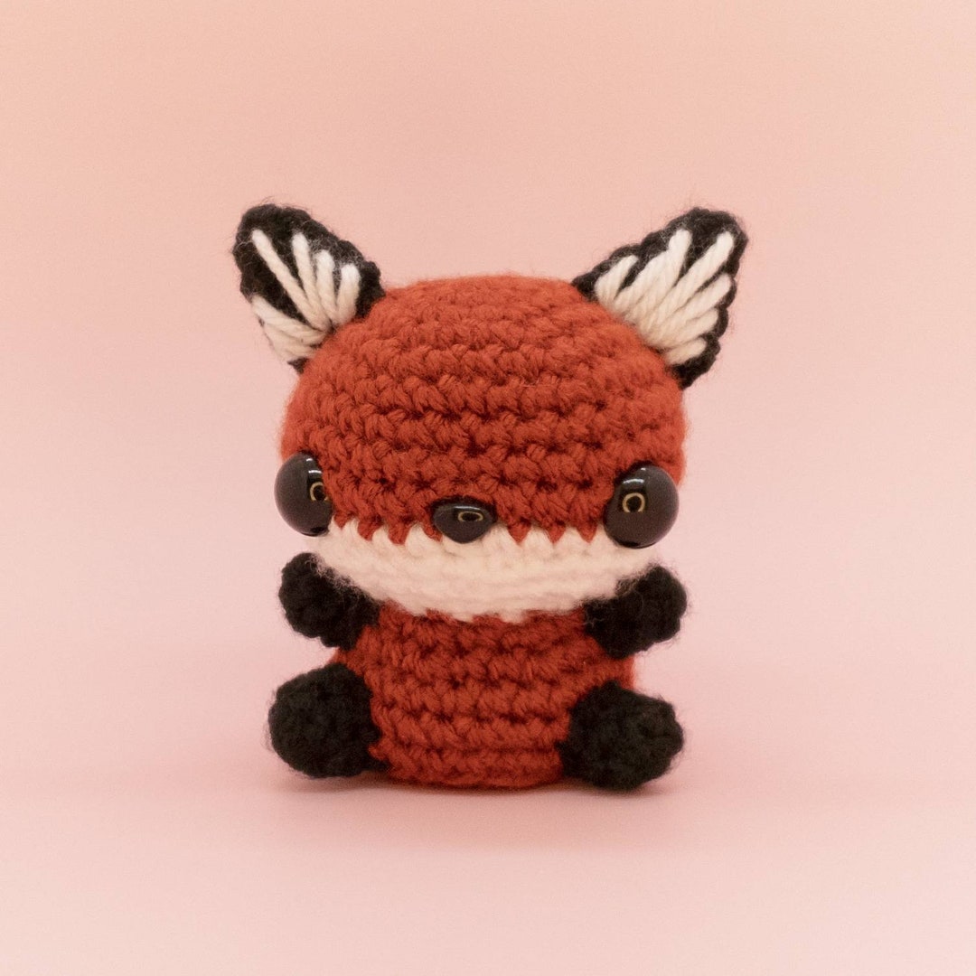 Mini Red Fox Plush Toy Amigurimi - Etsy