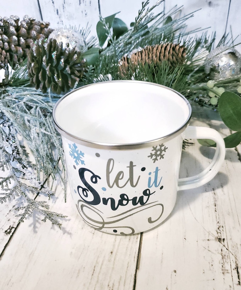 Let It Snow Mug Winter Coffee Mug Hot Chocolate Mug | Etsy