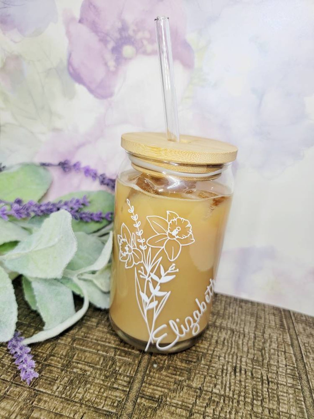March Birth Month Flower Tumbler, Daffodil Birthmonth Tumbler, Floral ...