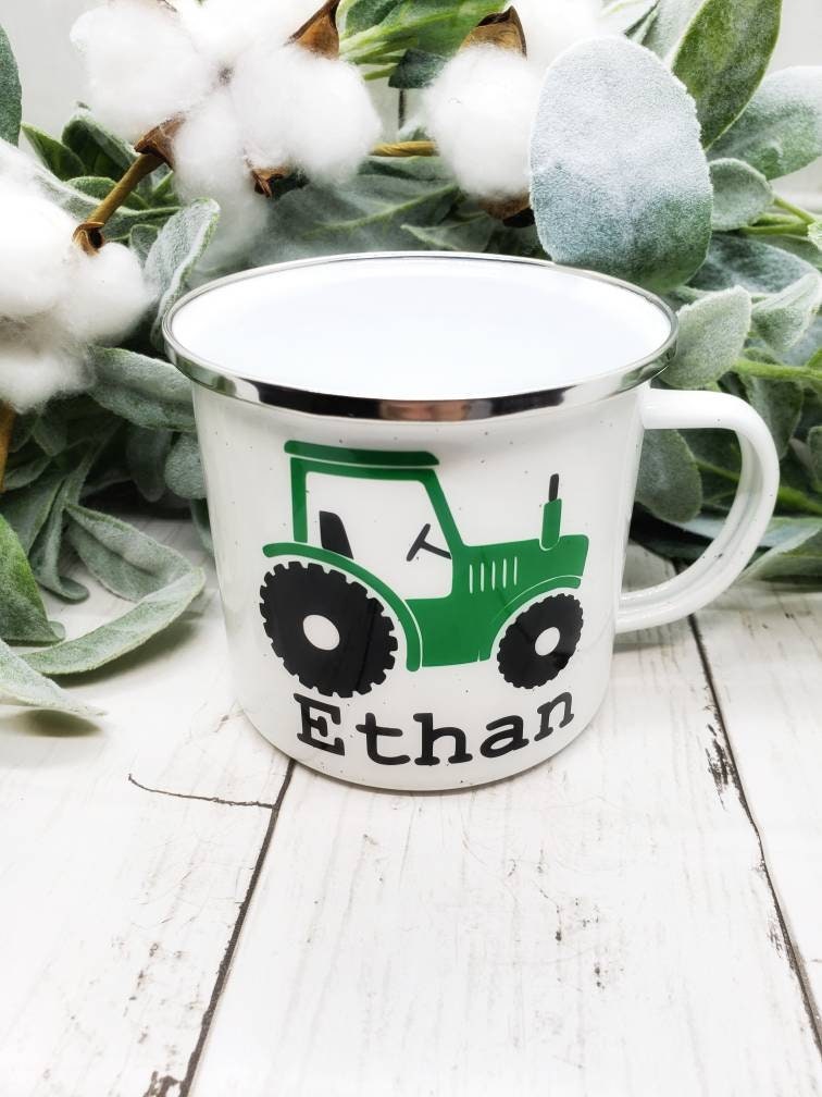 Tractor Mug Personalized Tractor Mug Kids Tractor Cup Boys - Etsy