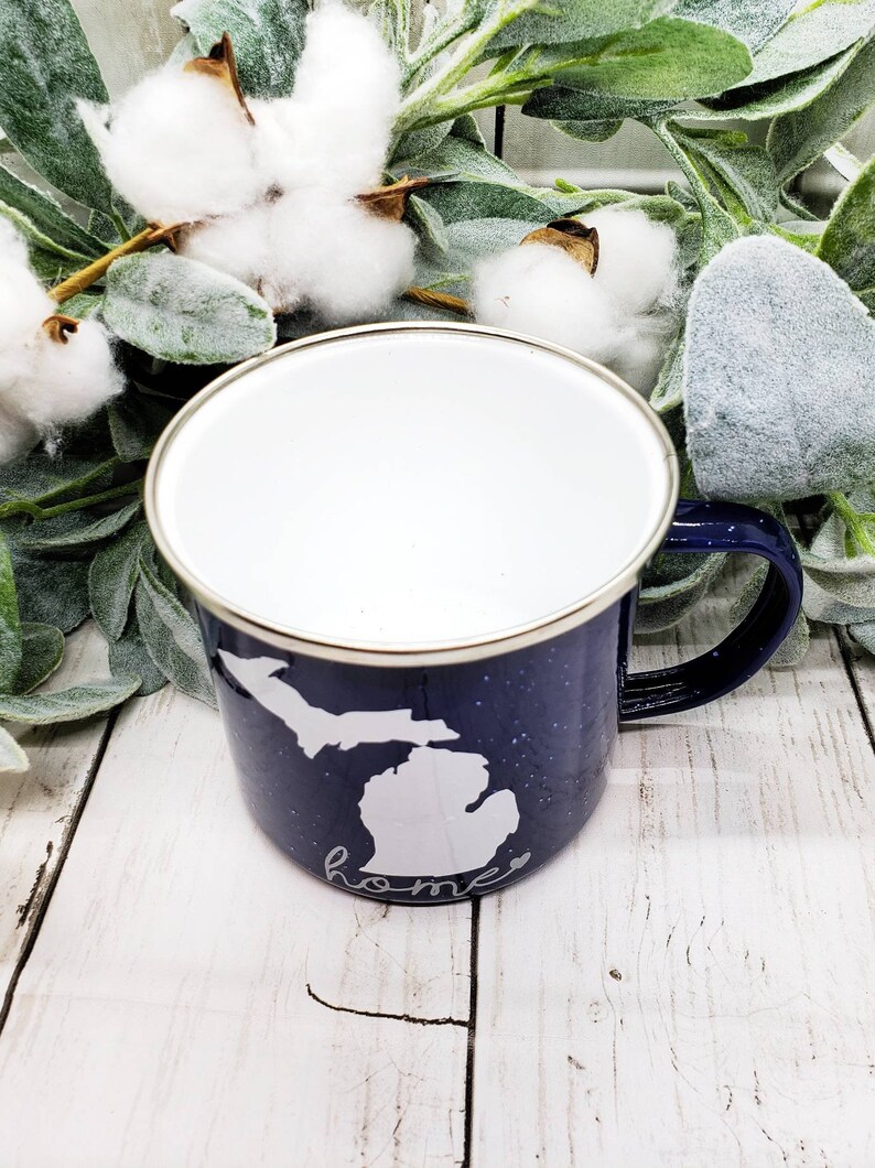 Michigan Coffee Mug Blue Great Lakes State Coffee Mug - Etsy