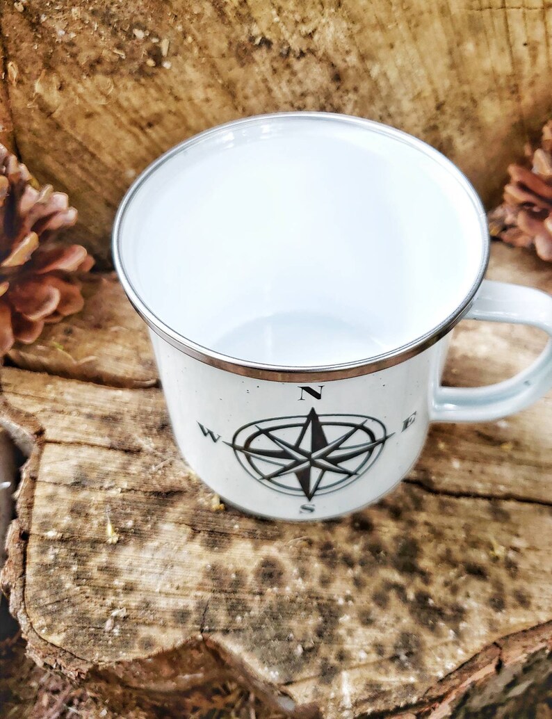 Compass Coffee Mug Campfire Coffee Mug Camping Coffee Cup - Etsy