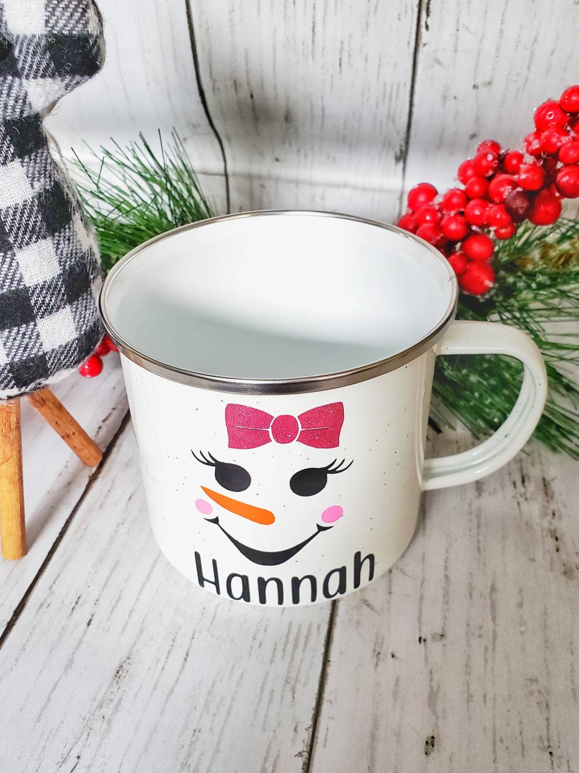 Snowman Mug Personalized Snowman Cup Holiday Coffee Mug | Etsy