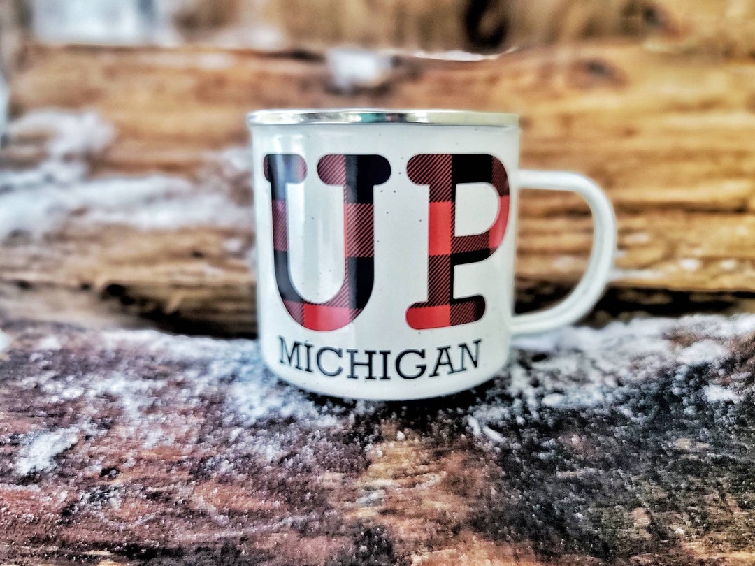 Upper Peninsula Coffee Mug, Buffalo Check Camp Mug, U.P. Coffee Mug ...