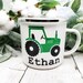 Tractor Mug, Personalized Tractor Mug, Kids Tractor Cup, Boys Tractor ...