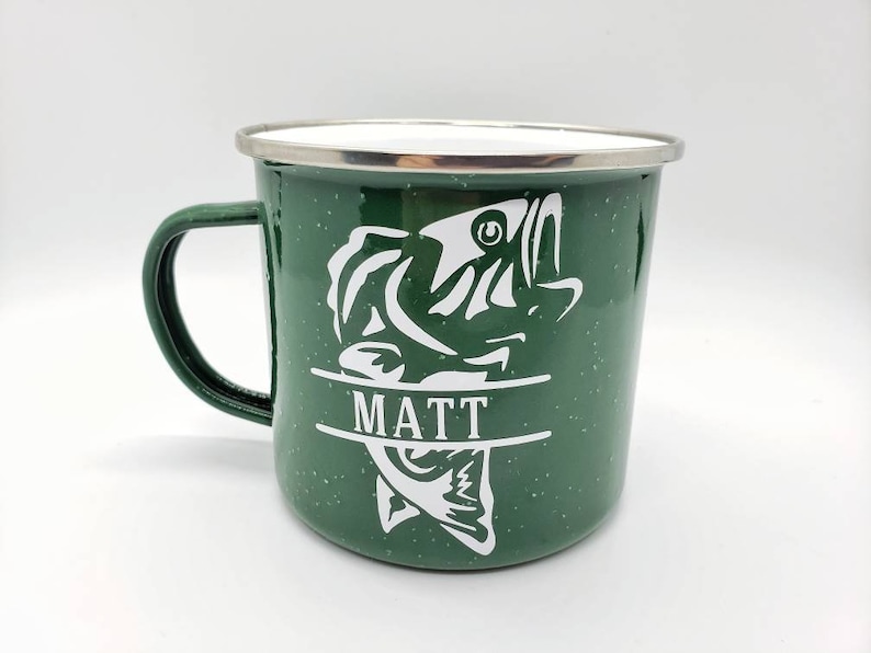 Fish Coffee Mug Personalized Gift for Dad Fisherman's | Etsy