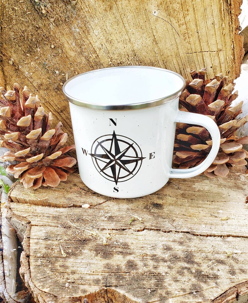 Compass Coffee Mug Campfire Coffee Mug Camping Coffee Cup - Etsy