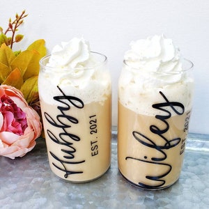 Mr. and Mrs. Cups, Hubby and Wifey Cups, Personalized Wedding Gift ...