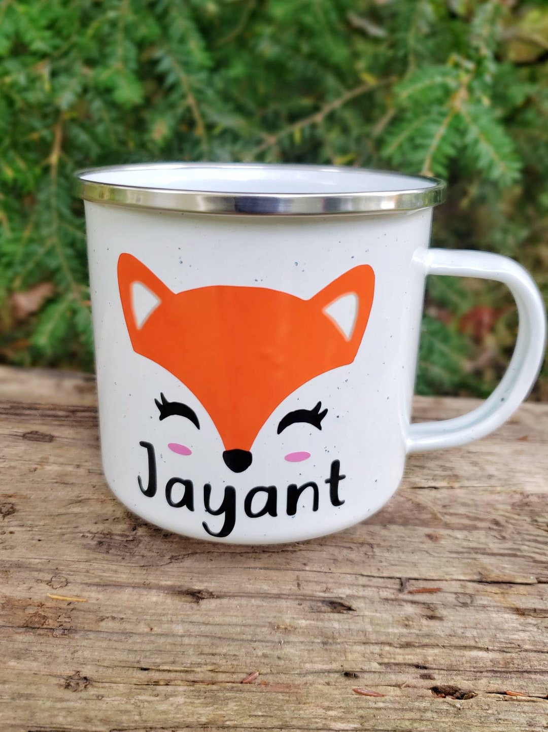 Fox Mug With Name, Fox Mug, Personalized Fox Mug, Fox Campfire Mug, Fox ...