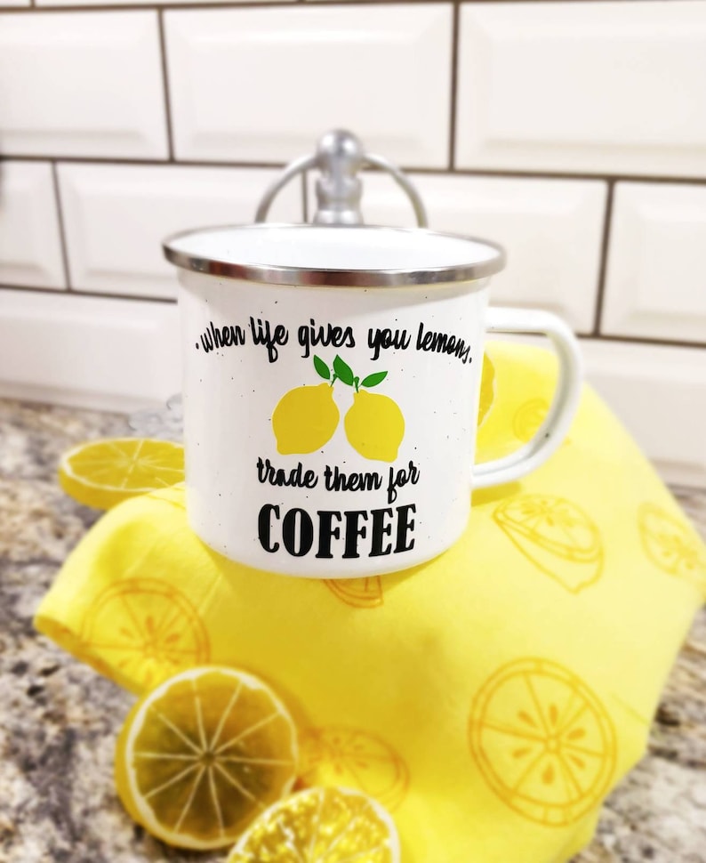 Lemon Coffee Mug Lemon Cup When Life Gives You Lemons Trade | Etsy