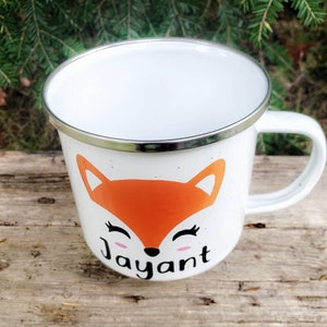 Fox Mug With Name, Fox Mug, Personalized Fox Mug, Fox Campfire Mug, Fox ...