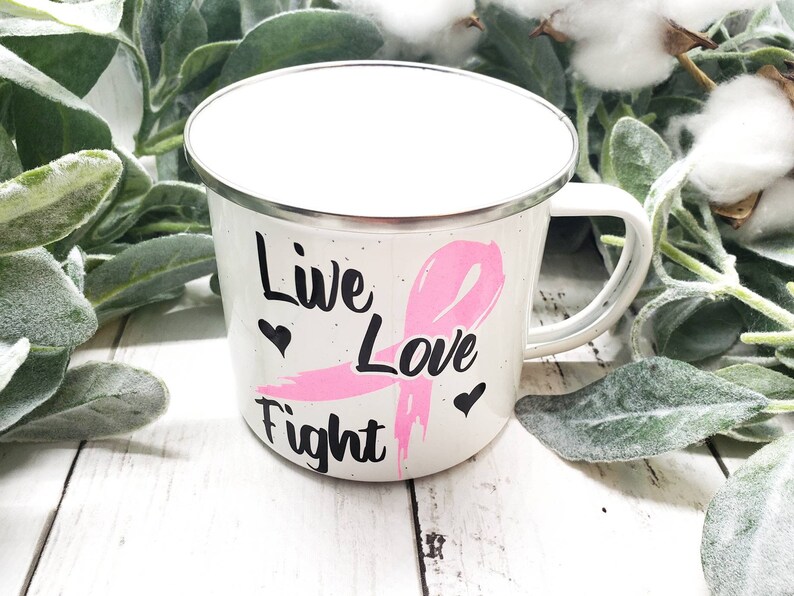 Breast Cancer Coffee Mug Breast Cancer Awareness Breast | Etsy