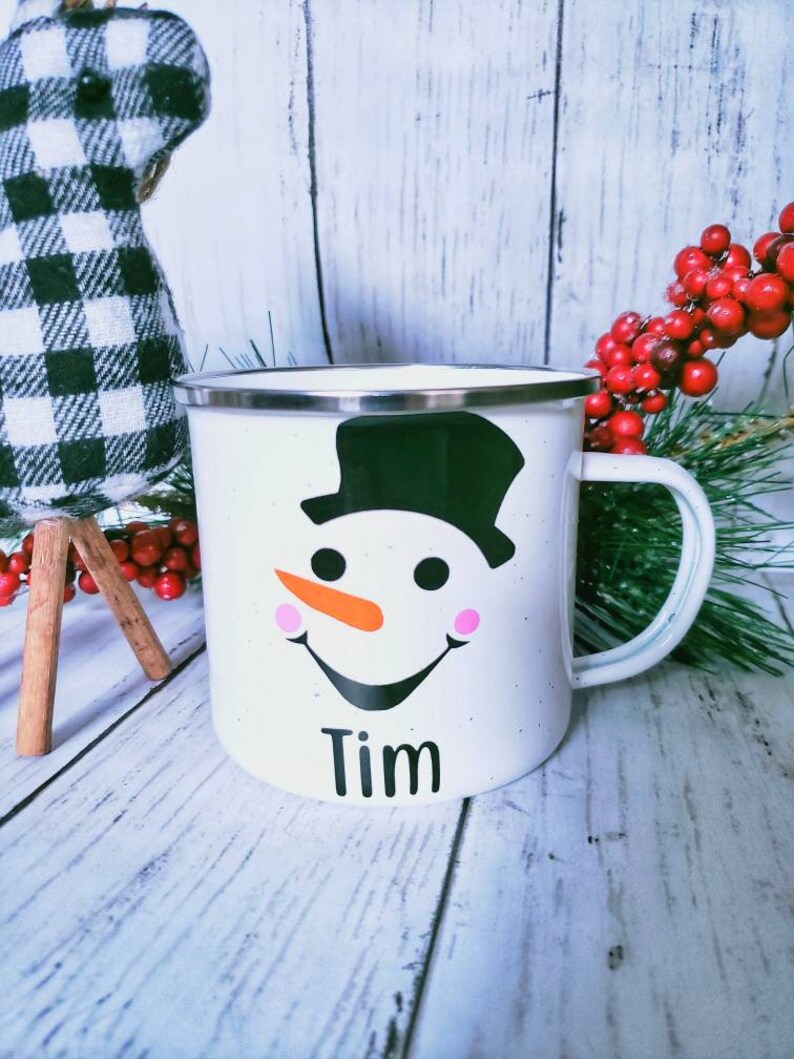 Snowman Mug Personalized Snowman Cup Holiday Coffee Mug | Etsy