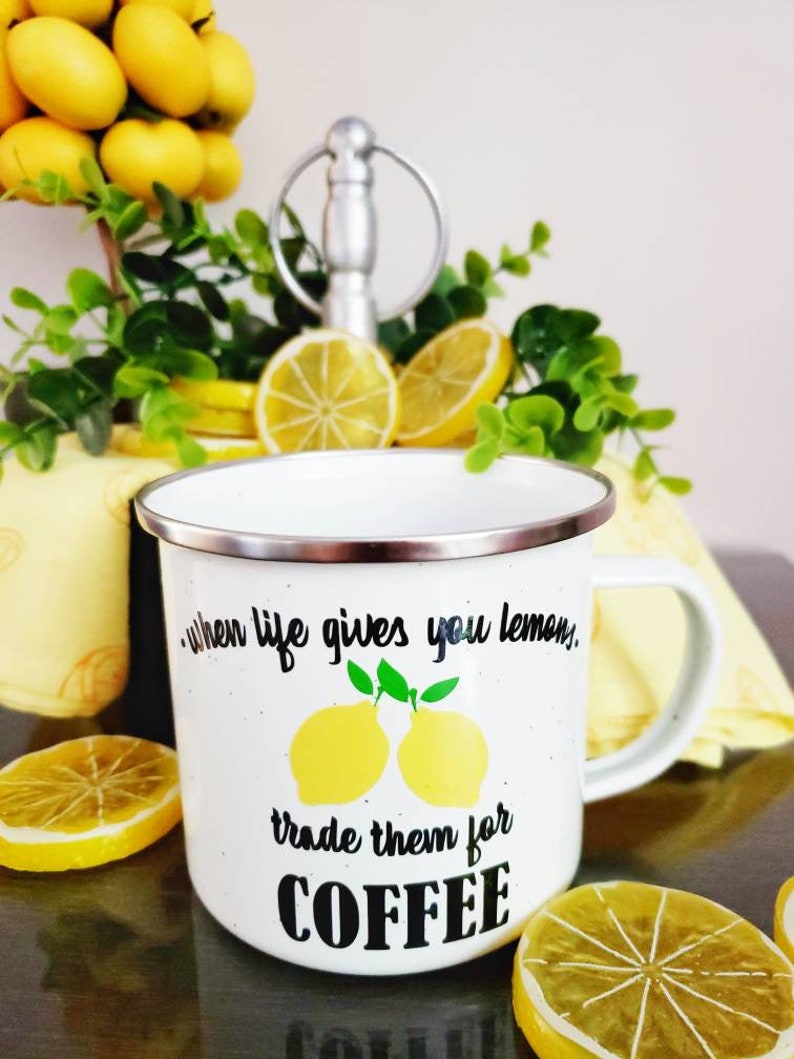 Lemon Coffee Mug Lemon Cup When Life Gives You Lemons Trade | Etsy
