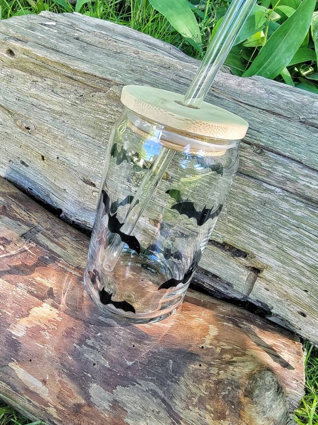 Bat Beer Can Glass, Halloween Can Glass, Halloween Cup, Bat Beer Can ...