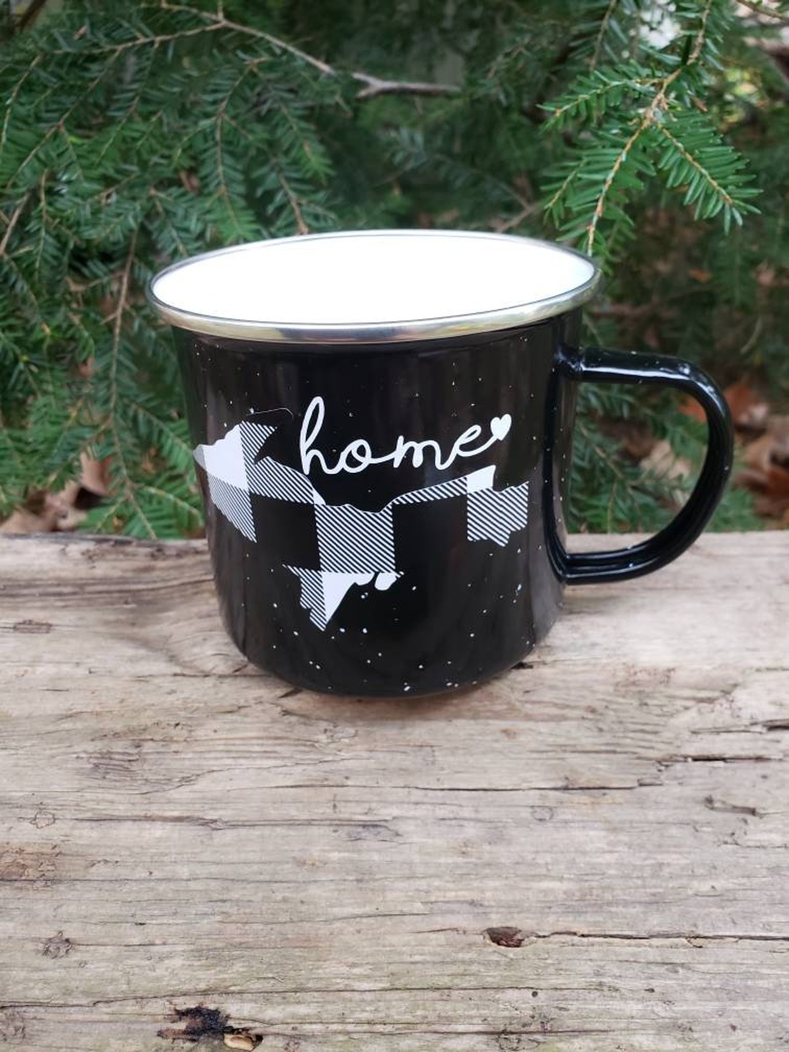 Upper Peninsula Coffee Mug Buffalo Check Camp Mug U.P. - Etsy