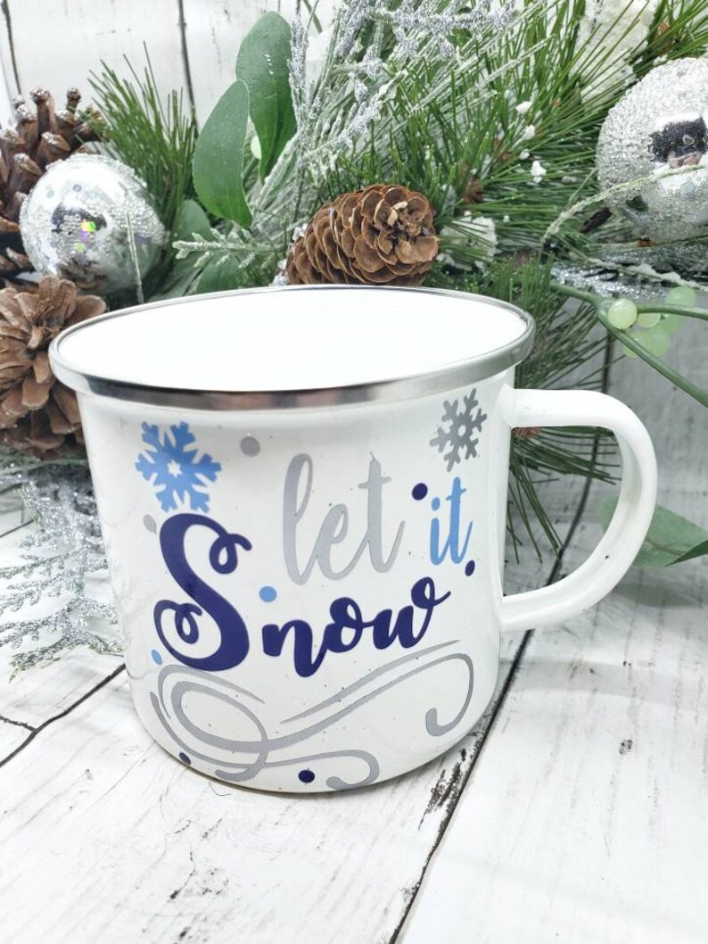 Let It Snow Mug Winter Coffee Mug Hot Chocolate Mug | Etsy