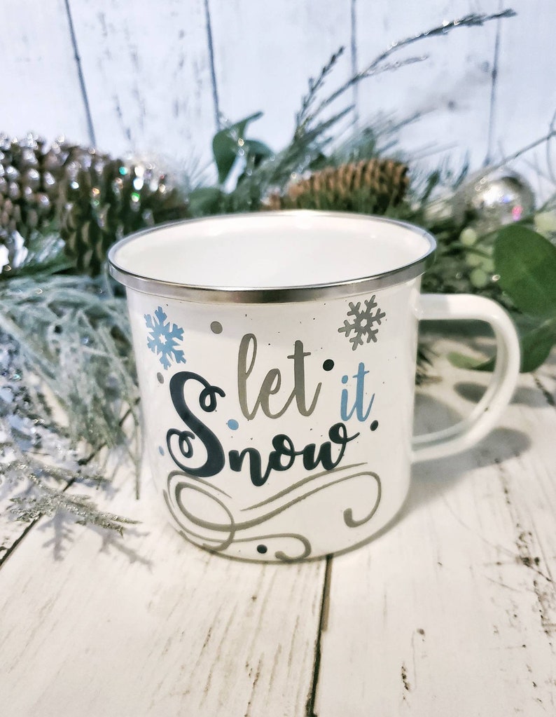 Let It Snow Mug Winter Coffee Mug Hot Chocolate Mug | Etsy
