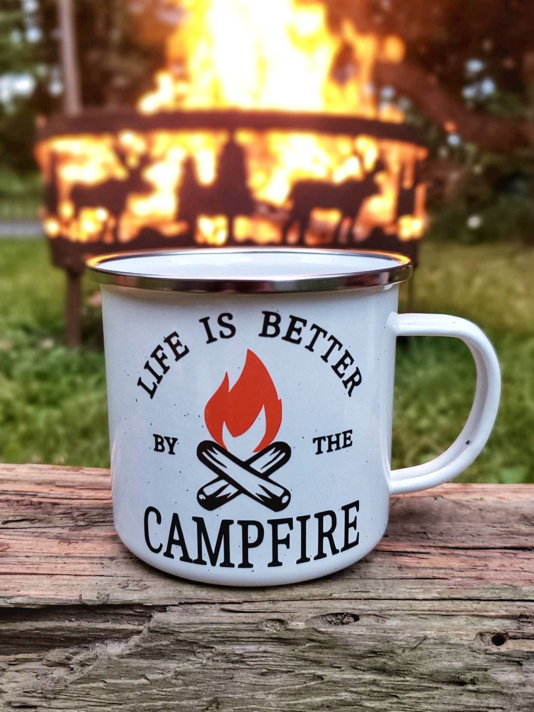 Campfire Coffee Mug, Camping Coffee Mug, Camp Coffee Cup, Mug for ...