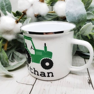 Tractor Mug, Personalized Tractor Mug, Kids Tractor Cup, Boys Tractor ...