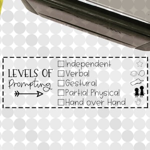 Levels of Prompting Checklist Self-inking Teacher Stamp - Etsy