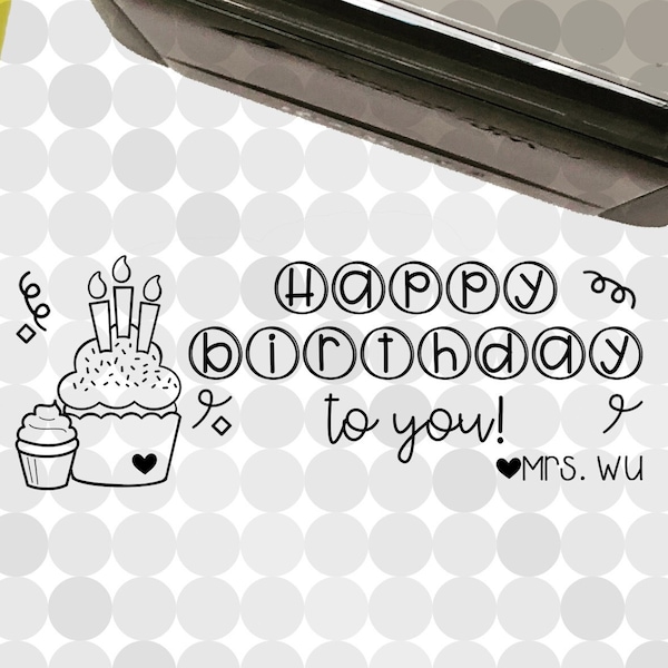 Happy Birthday Stamp - Etsy