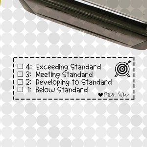 Personalized Teacher Checklist Stamps in Group Stamp Custom - Etsy