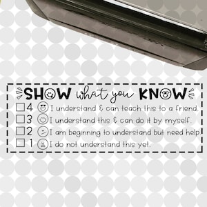Show What You Know Checklist Self-inking Teacher Stamp - Etsy