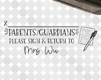 Sign Return Stamp | Etsy