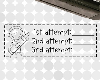 1st 2nd Attempt & Average % Checklist Self-inking Teacher | Etsy