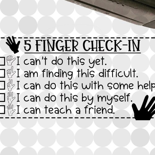 Papercraft Paper, Party & Kids 5 Finger Check-In Checklist Large Self ...
