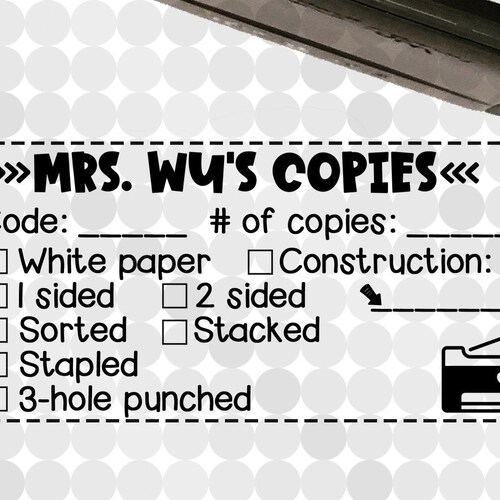 Copy Instructions Checklist Self-inking Teacher Large Stamp - Etsy