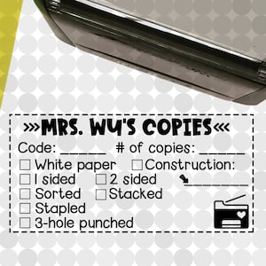Copy Instructions Checklist Self-inking Teacher Large Stamp - Etsy