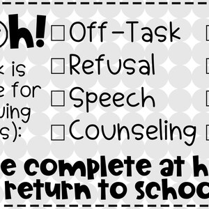 Uh-oh! My Work is Incomplete Because... Checklist Self-inking Teacher ...