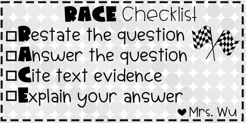 Personalized RACE or RACES Checklist Self-inking Teacher Stamp - Etsy