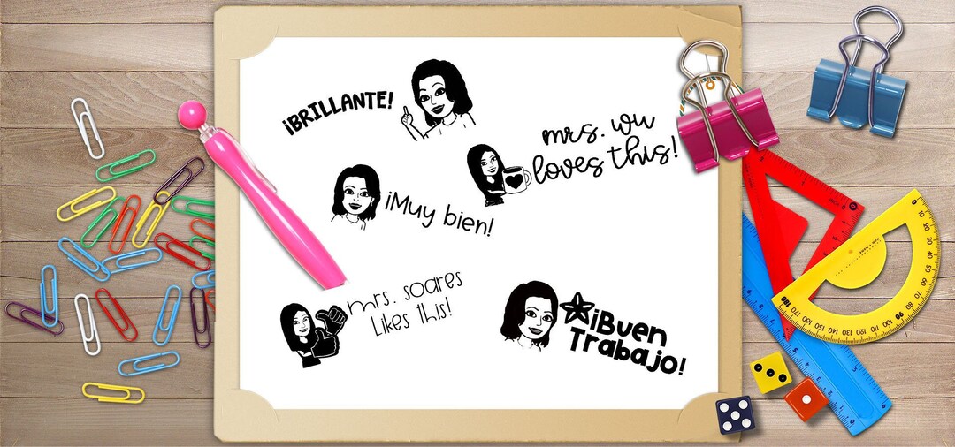 Custom Bitmoji Personalized Self-inking Teacher Stamp - Etsy