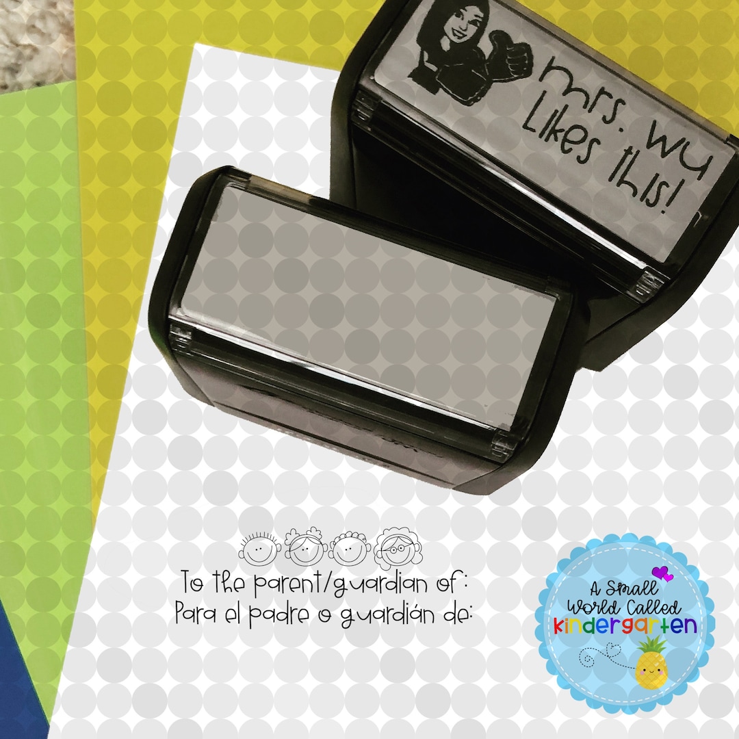 To the Parent(s)/guardian(s) of (in English and Spanish) Self-inking ...