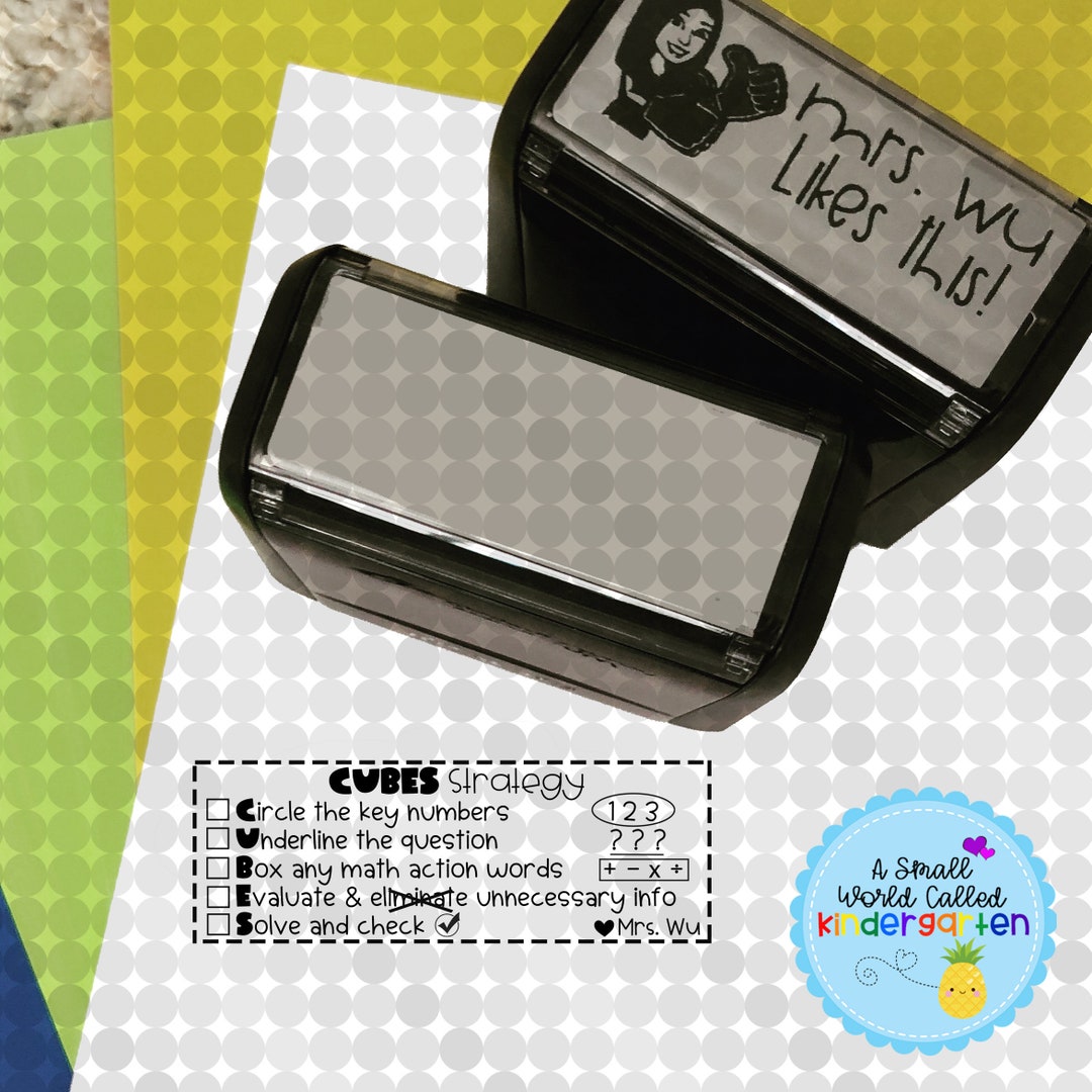 Personalized CUBES Strategy Checklist Self-inking Teacher Stamp - Etsy